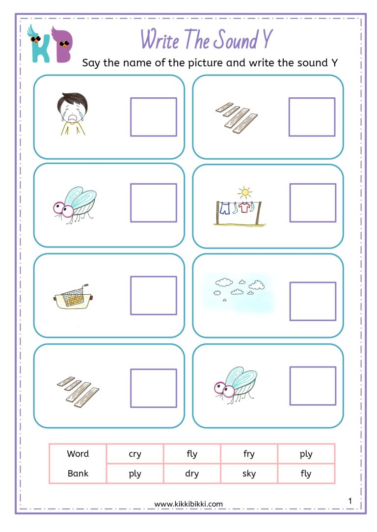 Exploring Phonics: Alternative "Y" Sound - Write the Sound