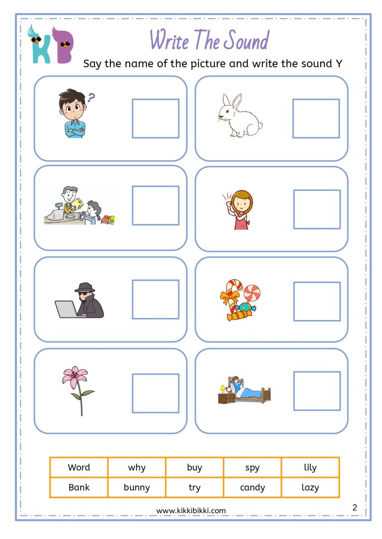 Exploring Phonics: Alternative "Y" Sound - Write the Sound