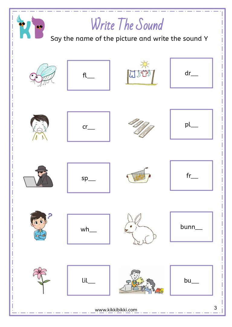 Exploring Phonics: Alternative "Y" Sound - Write the Sound