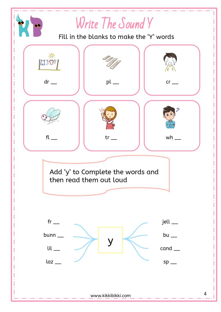 Exploring Phonics: Alternative "Y" Sound - Write the Sound