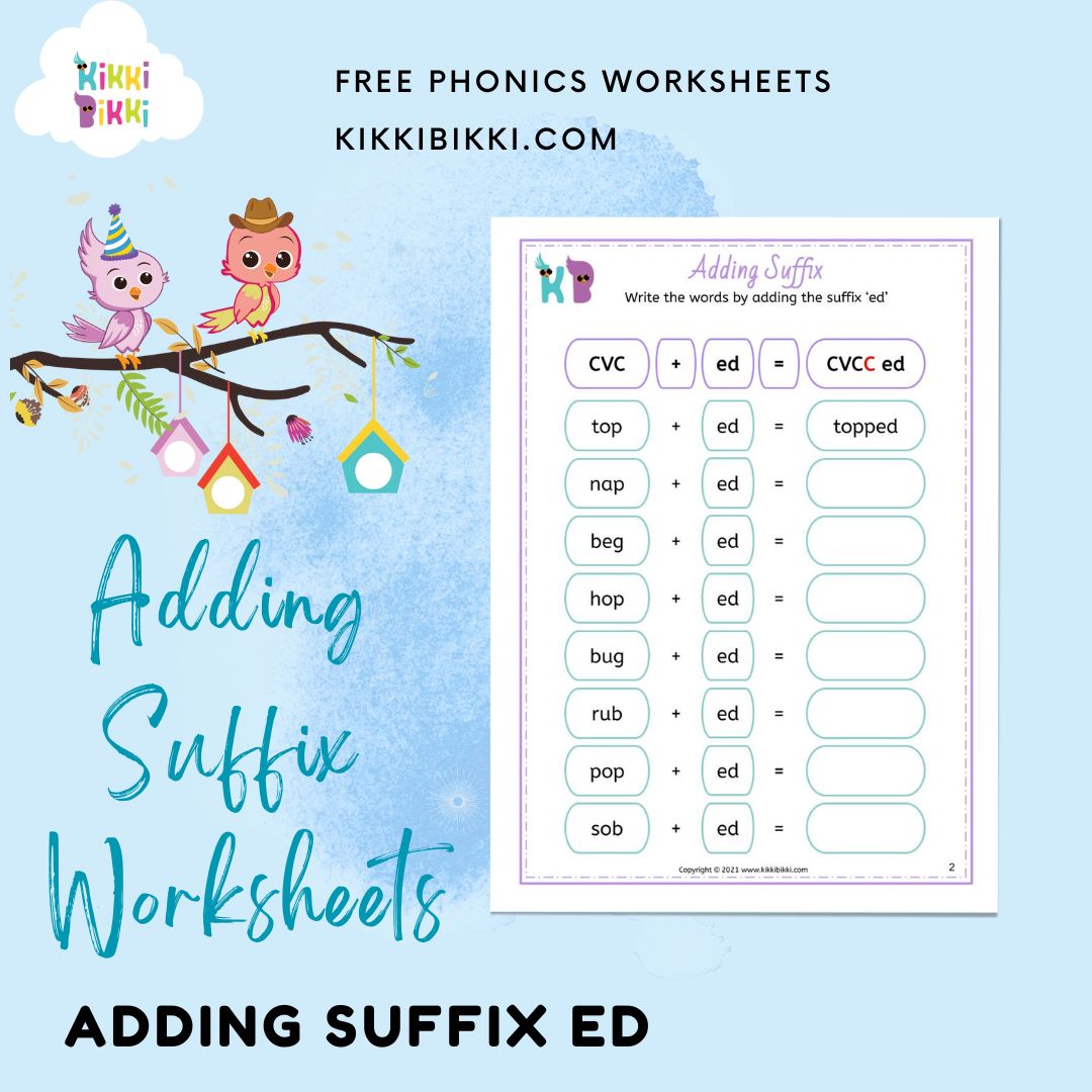Building Phonics Skills: Adding Suffix "ED" Worksheets