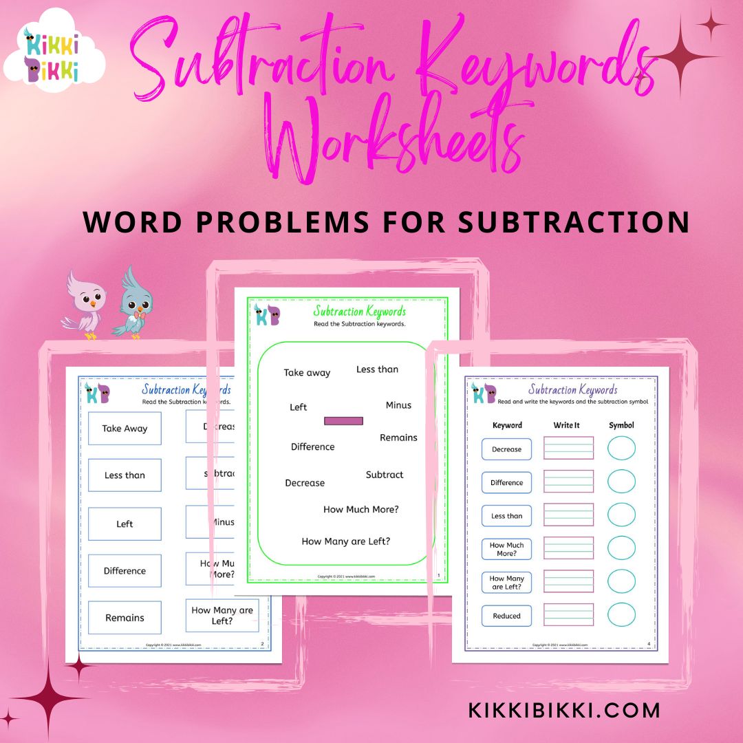 Subtraction Word Problems for Kindergarten Learners
