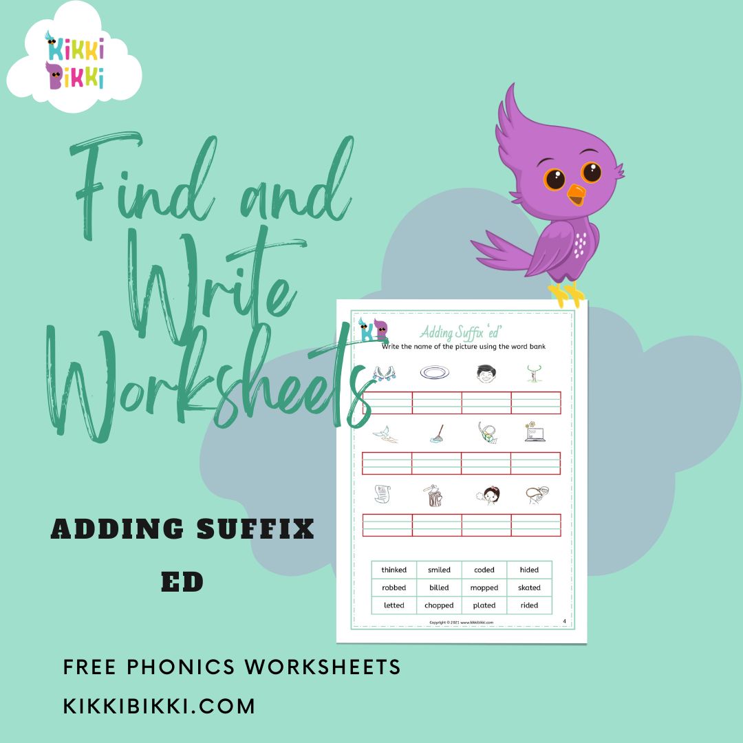 Exploring the 'ED' Suffix – Find and Write Worksheets"