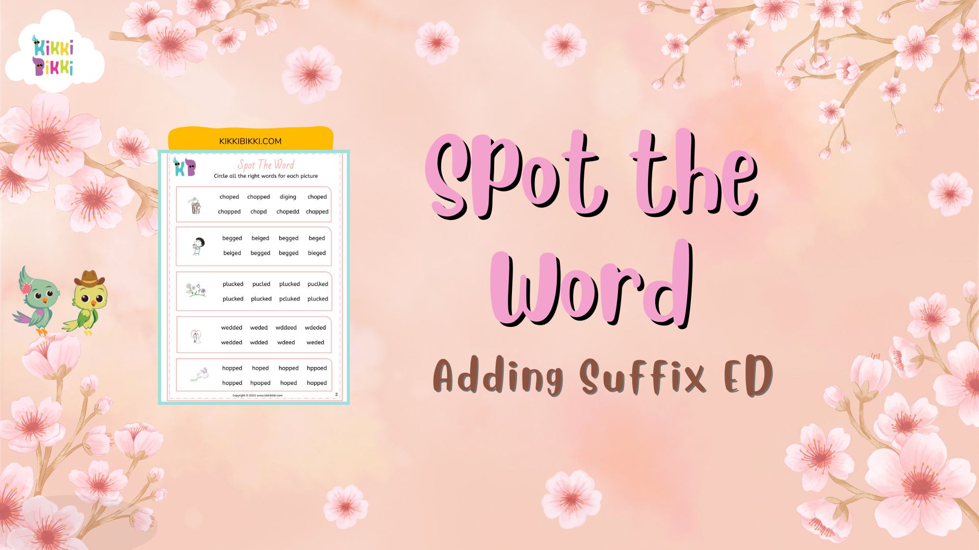 Phonics Fun: Spot the ed Words – Interactive Worksheets