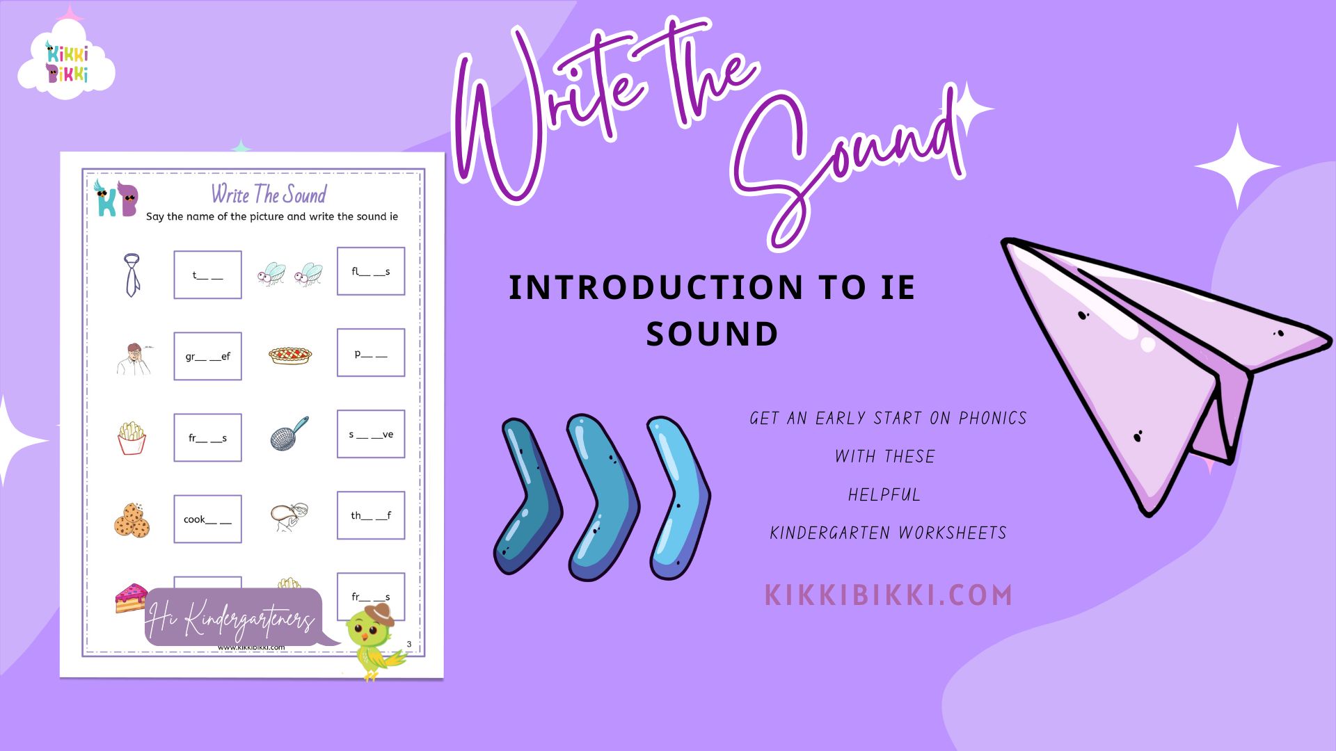 "Exploring the 'IE' Sound: Fun and Engaging Phonics Worksheets"