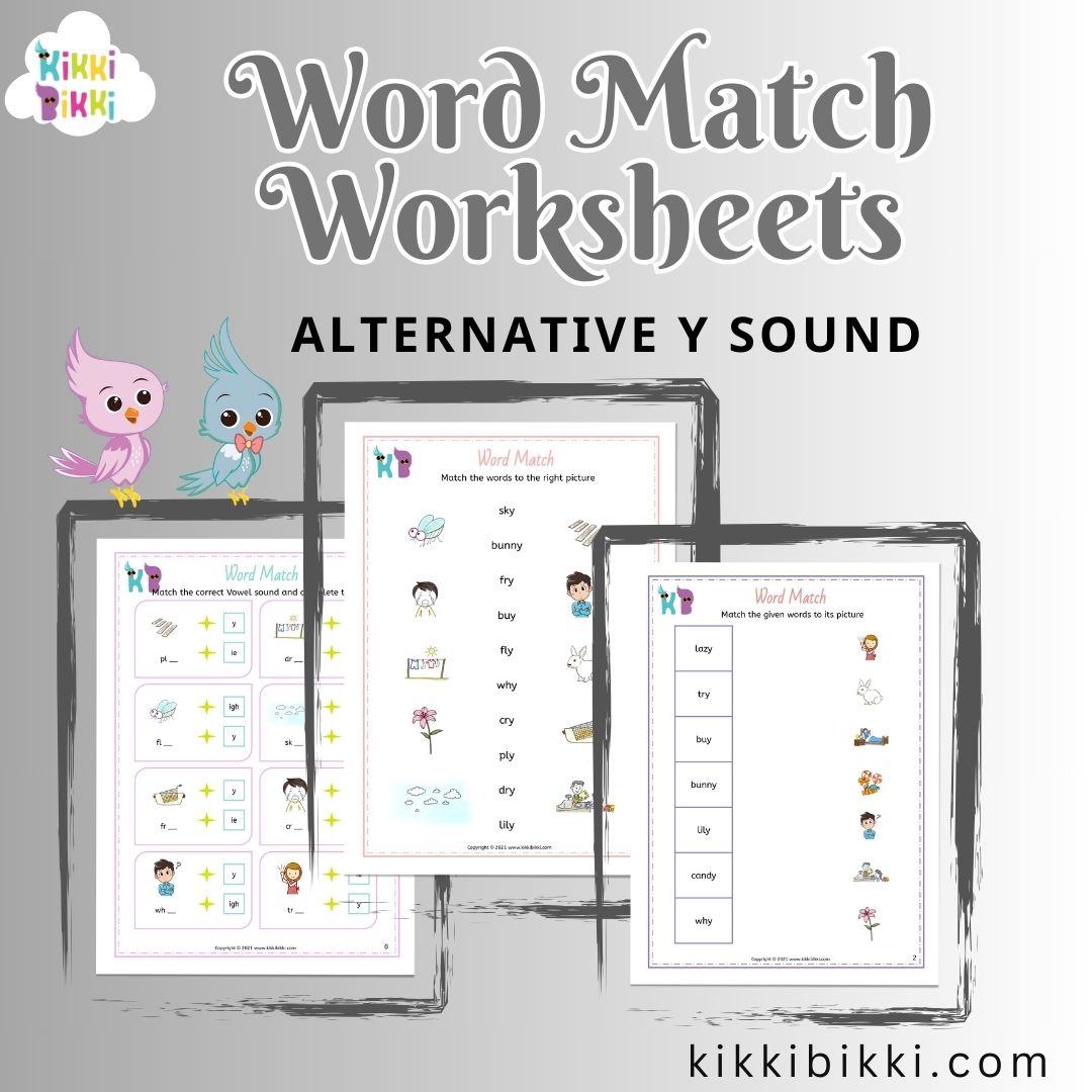 Exploring the "Y" Sound: Word Match Worksheets
