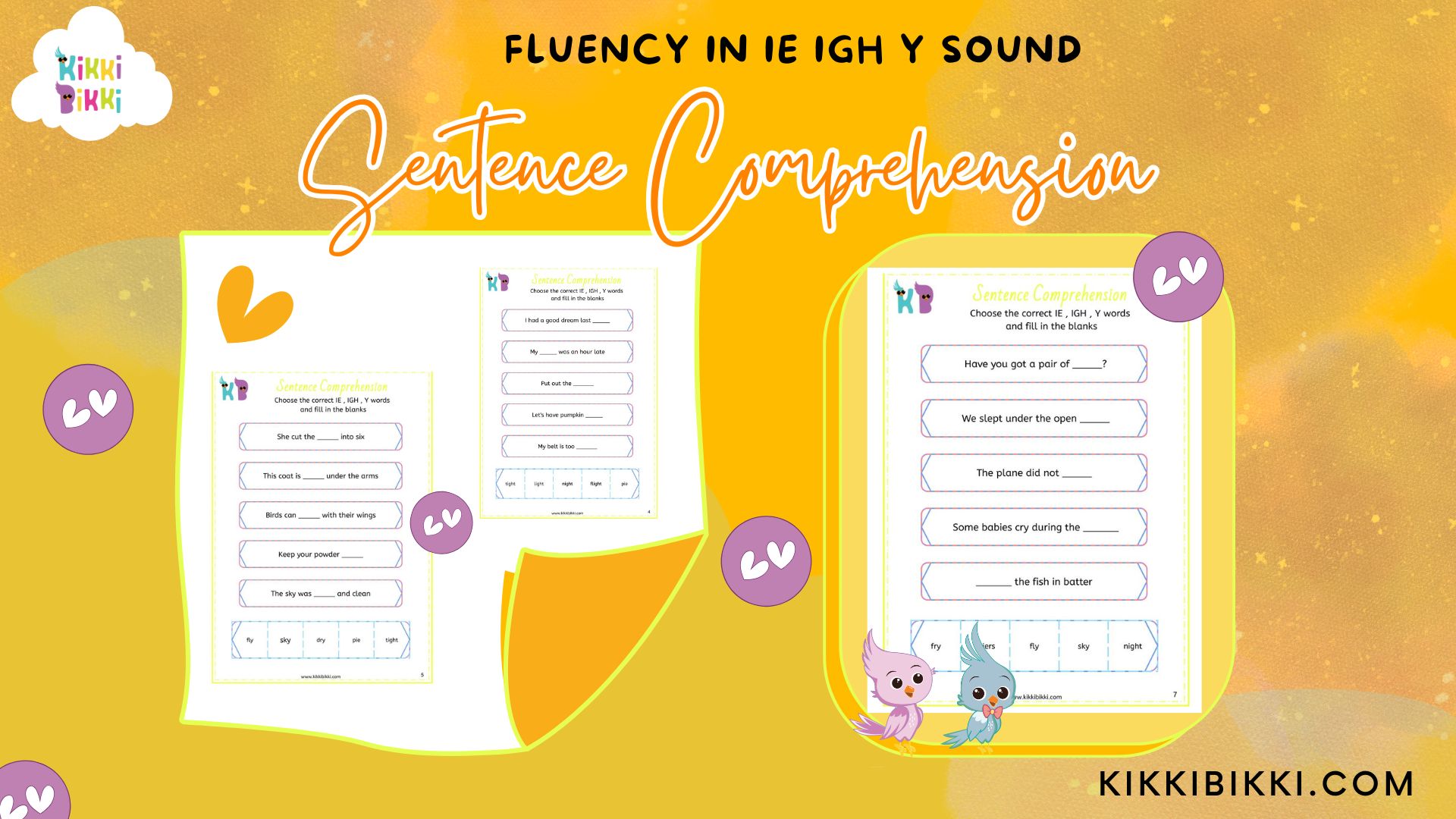 Mastering IE, IGH, and Y Sounds with Sentence Comprehension