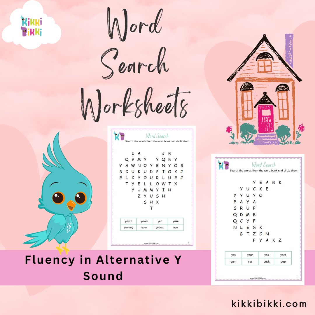 Phonics Adventure: Alternative Y Sound Word Search Worksheet