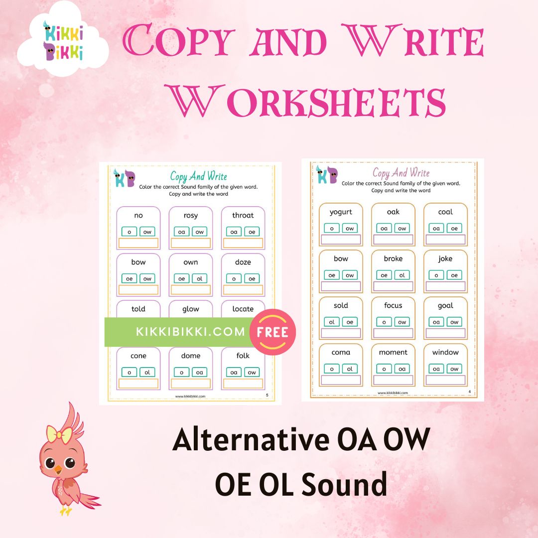 Mastering OA, OW, OE, and OL Sounds: Copy and Write