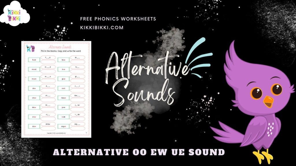 Alternative Spellings: OO, EW, and UE Sounds Worksheets