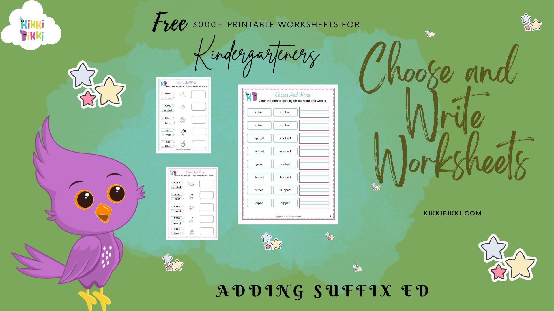Phonics Fun: Mastering the ed Suffix – Choose & Write Worksheets