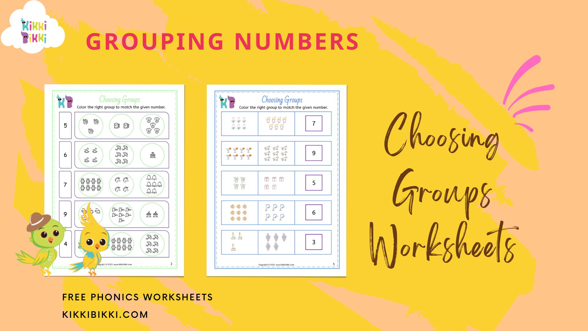 Grouping Numbers: Choosing Groups Worksheets for Math Fun