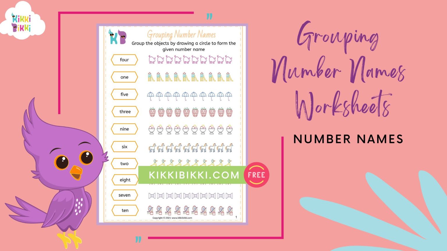 Math Adventure - Number Names and Grouping Activity