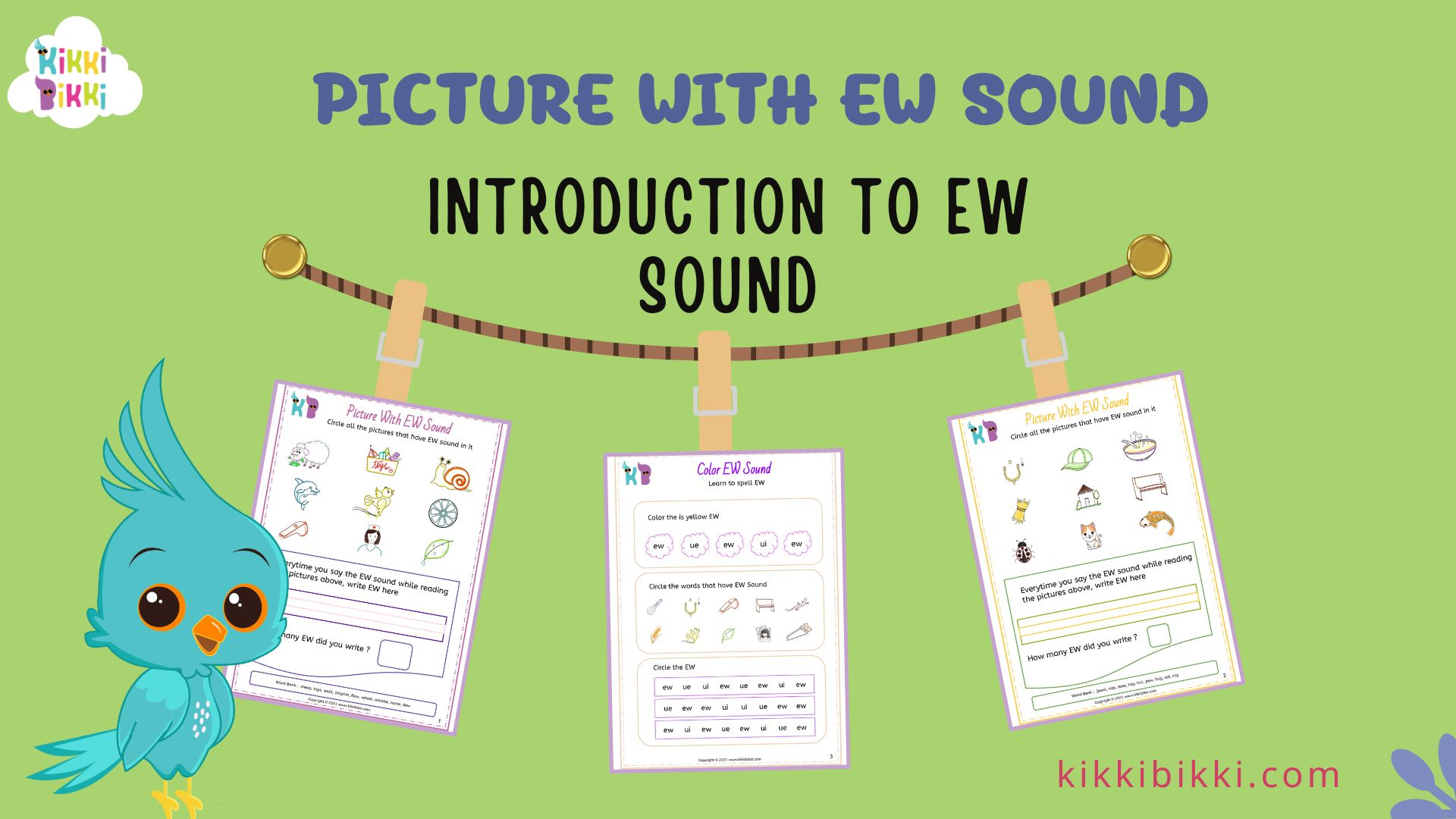 Phonics Fun: Picture with 'EW' Sound Worksheet