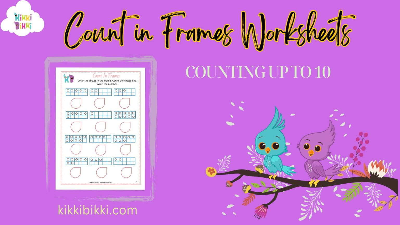 "Fun with Numbers: Counting Up to 10 with Frames Worksheets"