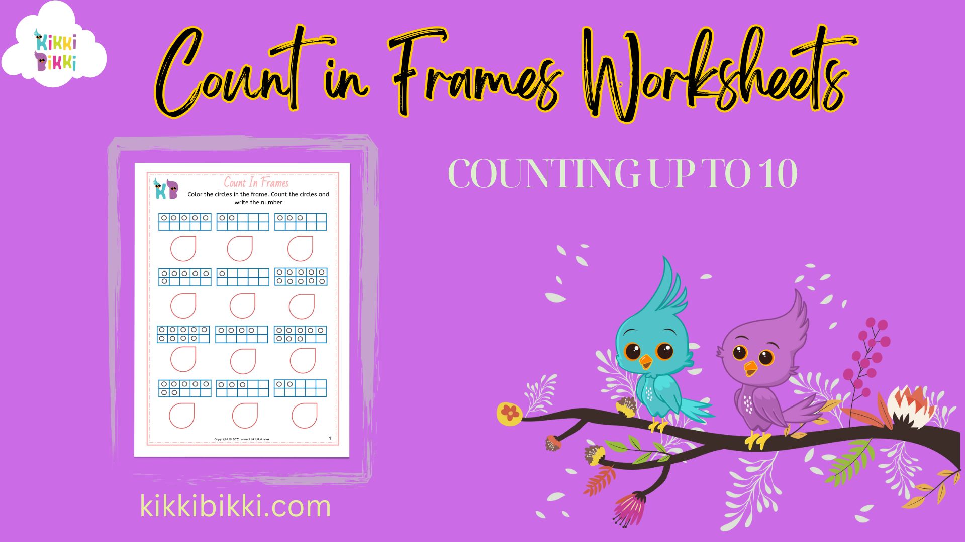 "Fun with Numbers: Counting Up to 10 with Frames Worksheets"