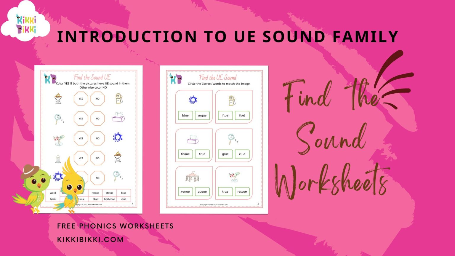 Introduction to 'UE' Sound - Find the Sound Worksheet