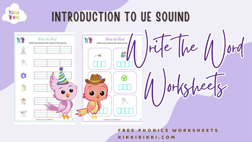 Phonics Fun: UE Sound - Write the Word Worksheets
