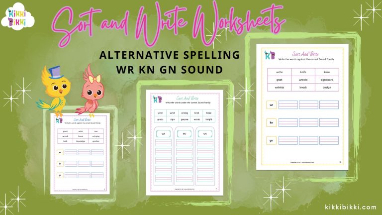 Mastering WR, KN, and GN Sounds: Fun Phonics Worksheets