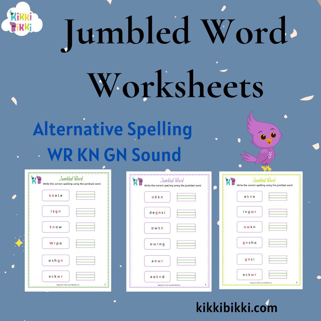 Alternative Spelling 'wr, kn, gn' & Jumbled Word Activities