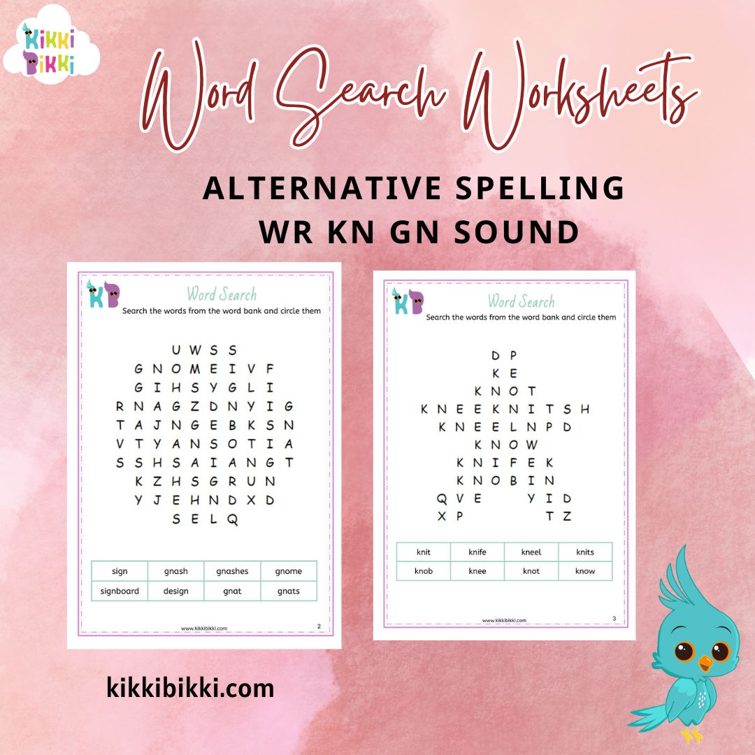 Exploring 'WR', 'KN', and 'GN' Sounds – Interactive Worksheets