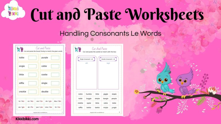 Consonant LE Phonics Worksheets for Early Learners