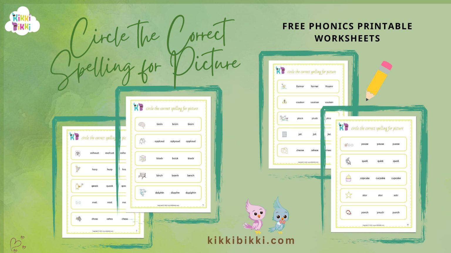 Phonics Discovery: EHP Lessons & Spelling Picture Worksheets