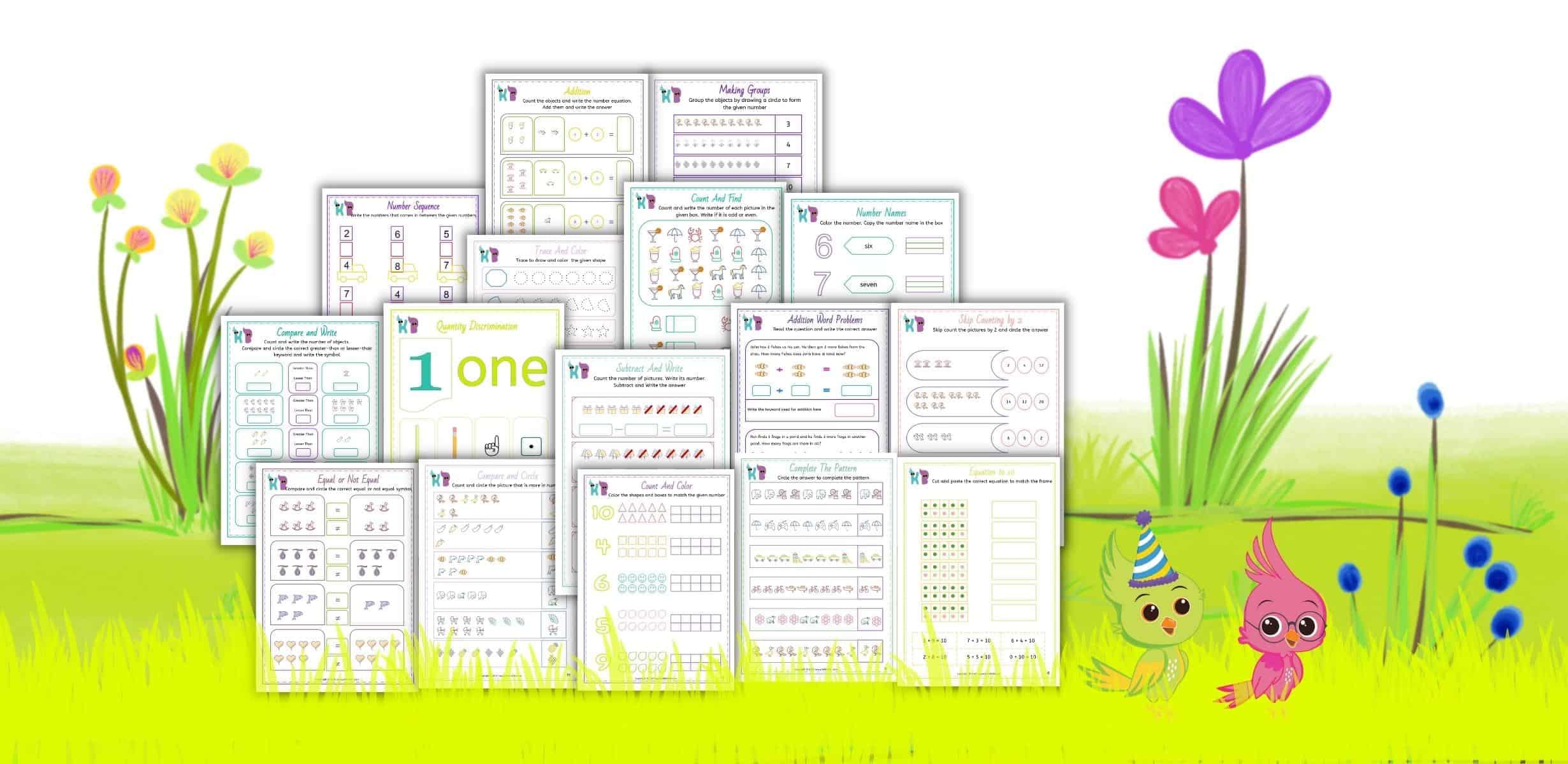 FREE***Printable Worksheets for Phonics and Kindergarten Math